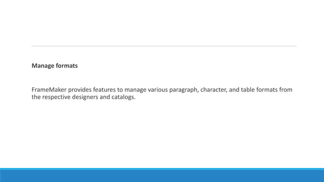 Using adobe® framemaker® 10 part 2 | PPTX | Desktop Publishing | Computer Software and Applications