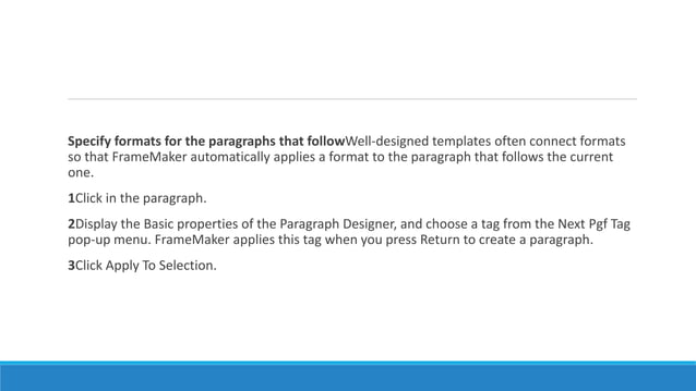 Using adobe® framemaker® 10 part 2 | PPTX | Desktop Publishing | Computer Software and Applications