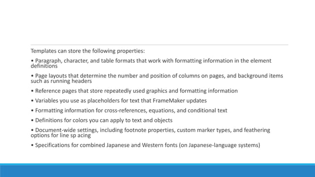 Using adobe® framemaker® 10 part 2 | PPTX | Desktop Publishing | Computer Software and Applications