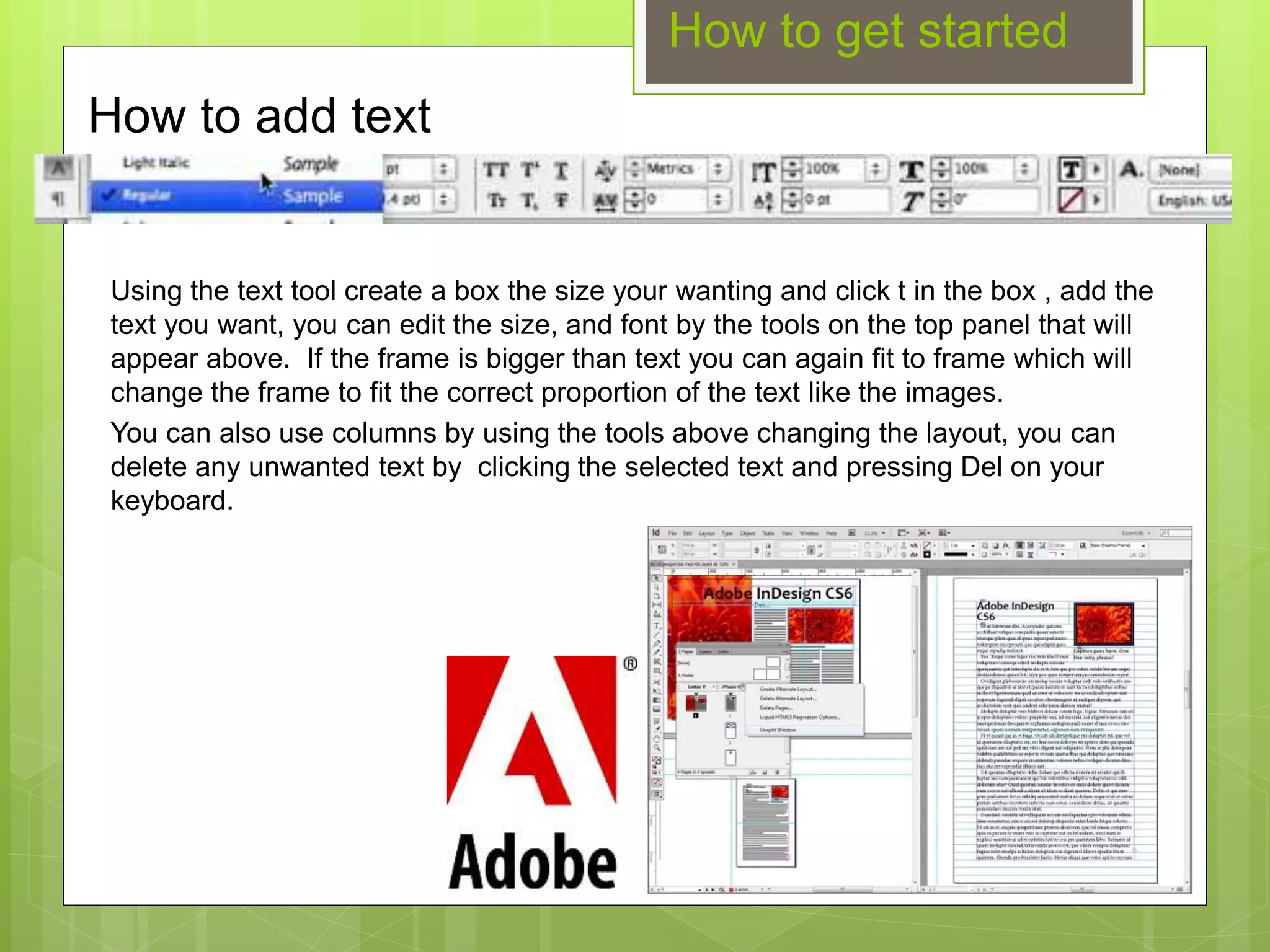 Using Adobe Indesign | PPTX