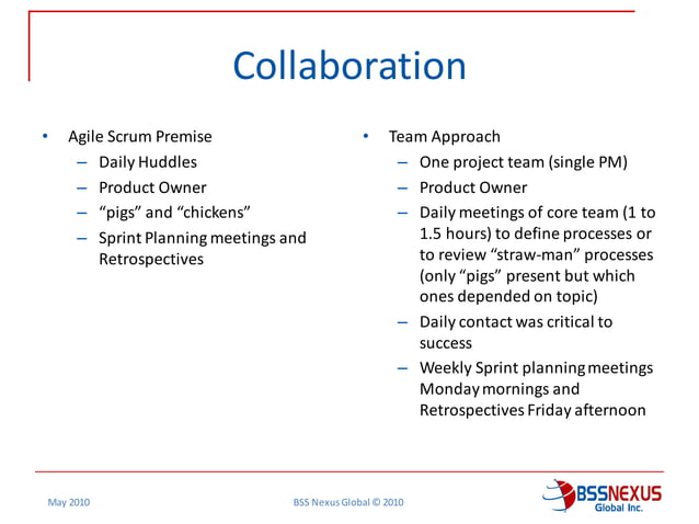 Using agile for business process design and development oct 19, 2010 ...