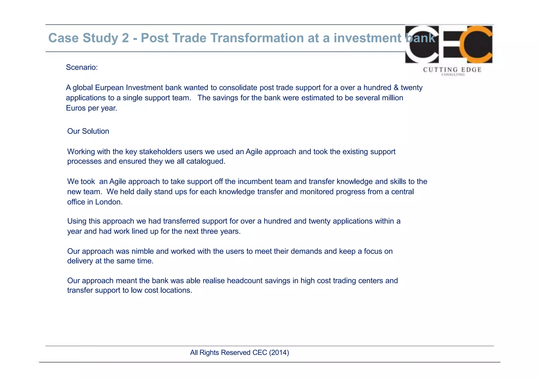 Using Agile Methods In Financial Sservices Ppt