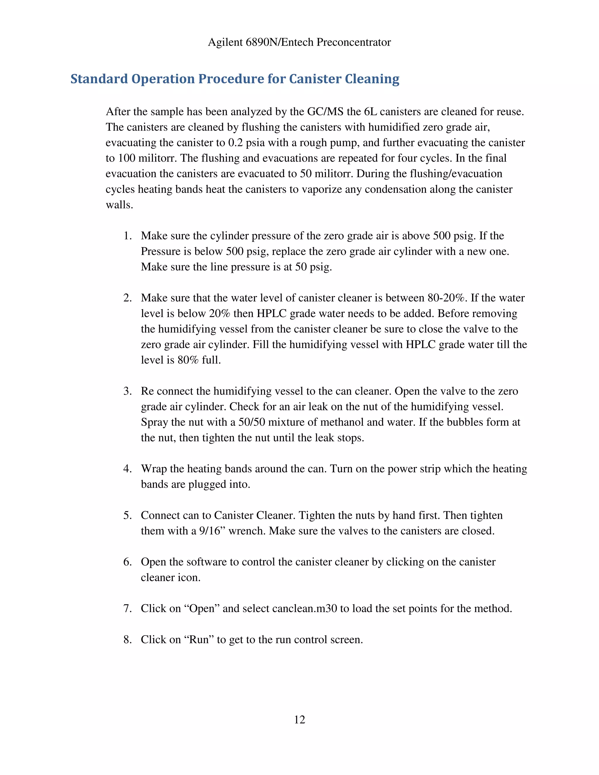 Using an Agilent 6890 GCMS with Entech Canister Sampler | PDF ...