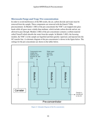 Using an Agilent 6890 GCMS with Entech Canister Sampler | PDF