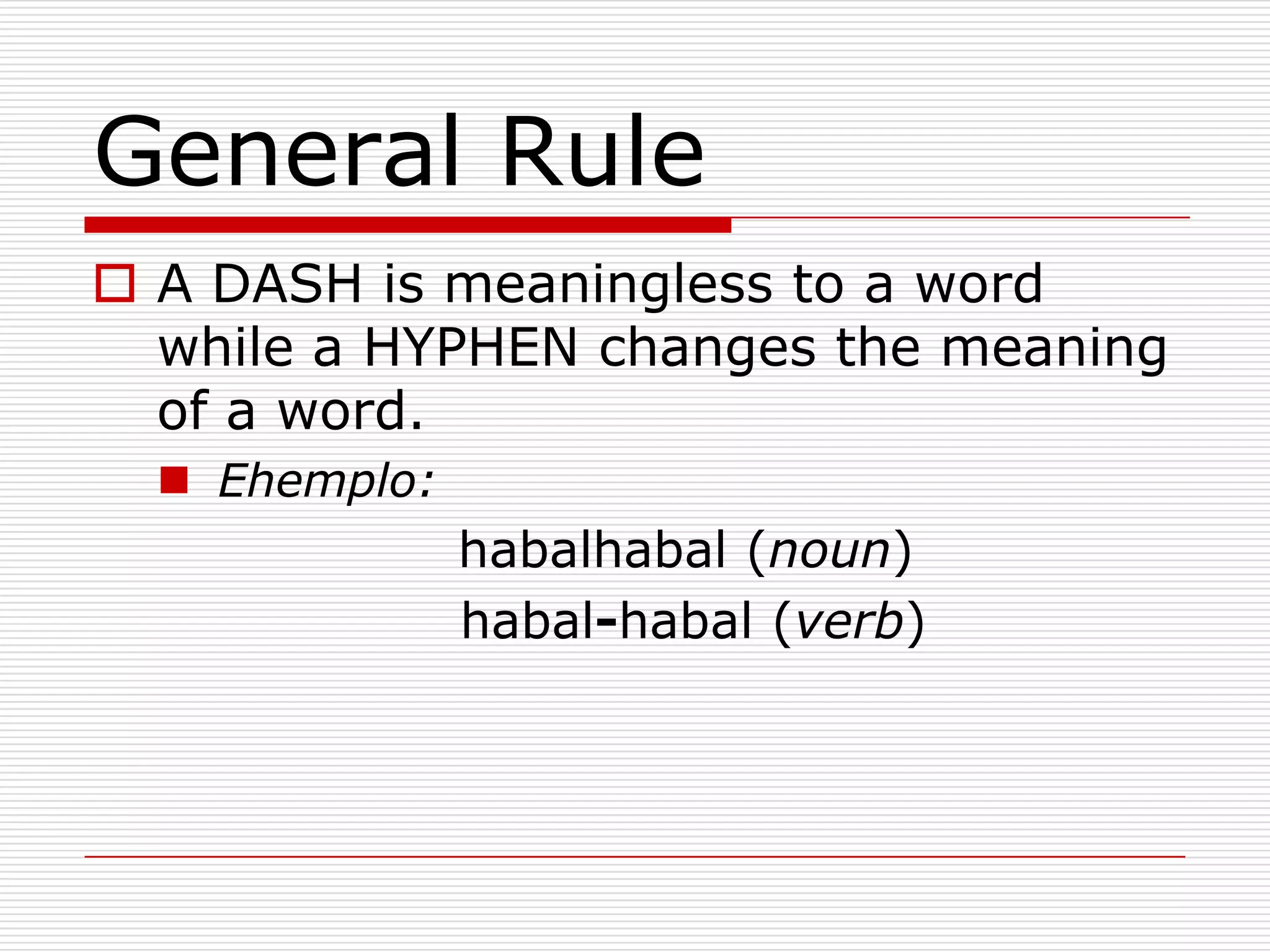 Using a hyphen | PPT