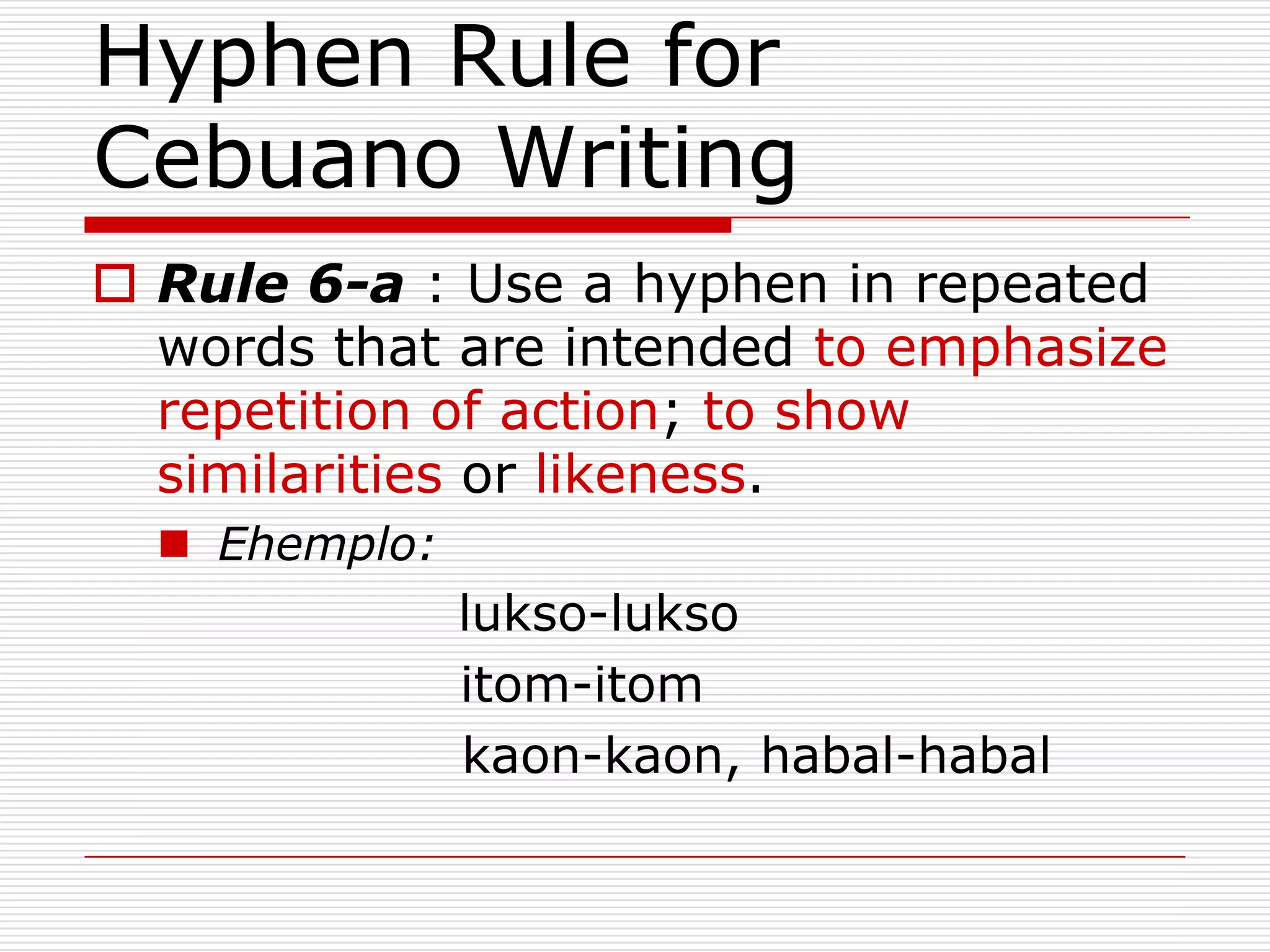 Using a hyphen | PPT
