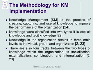 Using a kmerp framework to enhance enterprise resource planning (erp ...