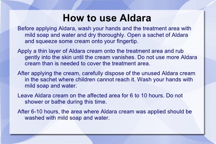Using Aldara you can fight off warts away!