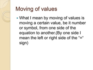 Using algebra to solve problems | PPT