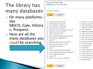 Using a Library Database - Academic Search Complete | PPTX