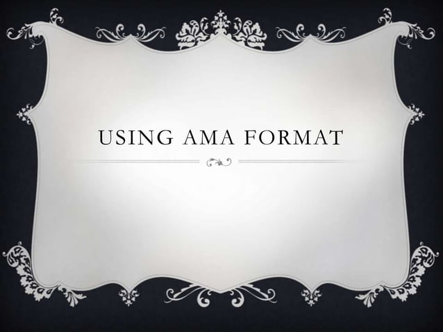 Using ama for mat | PPT