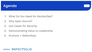 Using Anchore and DefectDojo to Stand Up Your DevSecOps Function | PDF