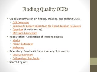 Using and creating open education resources.sycamorehs | PPT