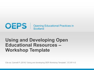 Using and developing oer | PPT