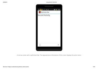 Using android's action bar | PDF
