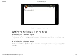 Using android's action bar | PDF