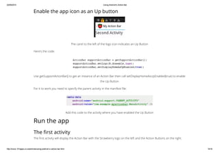 Using android's action bar | PDF