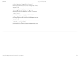 Using android's action bar | PDF
