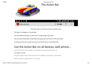 Using android's action bar | PDF