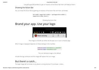Using android's action bar | PDF
