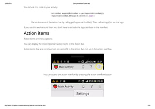 Using android's action bar | PDF