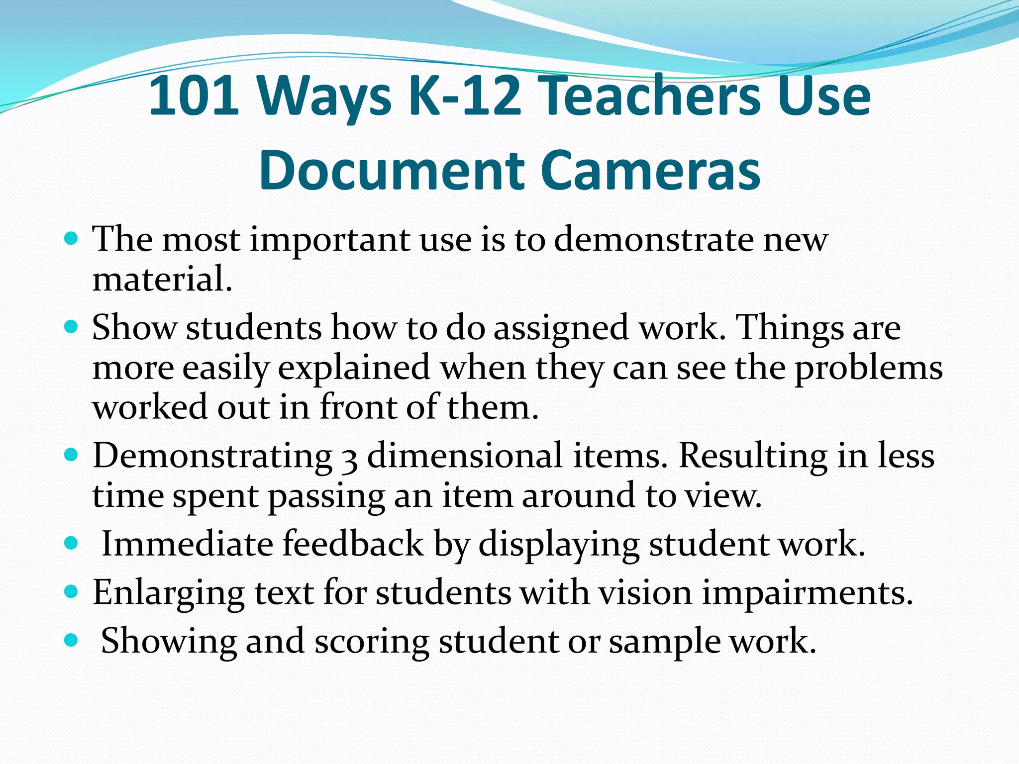Using an elmo document camera in the classroom powerpoint | PPTX