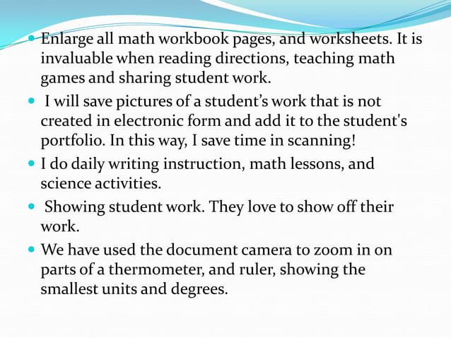 Using an elmo document camera in the classroom powerpoint | PPTX
