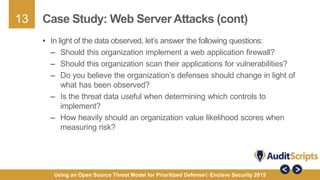 Using an Open Source Threat Model for Prioritized Defense | PPT