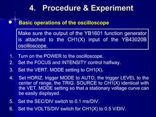 Using an oscilloscope | PPT