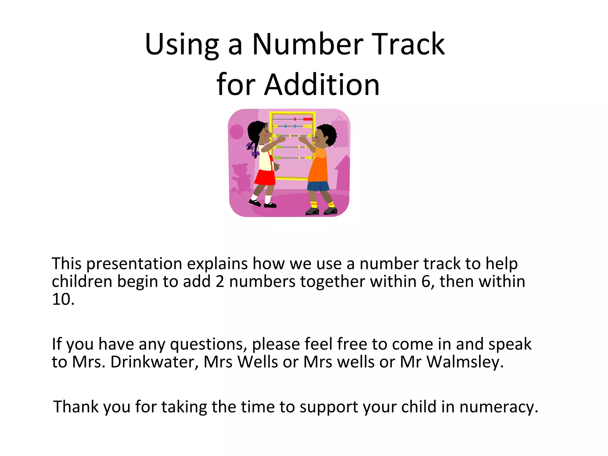 Using a number_track_in_reception parents | PPT