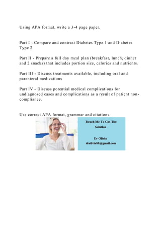 Using APA format, write a 3-4 page paper.Part I - Compare and | DOCX ...