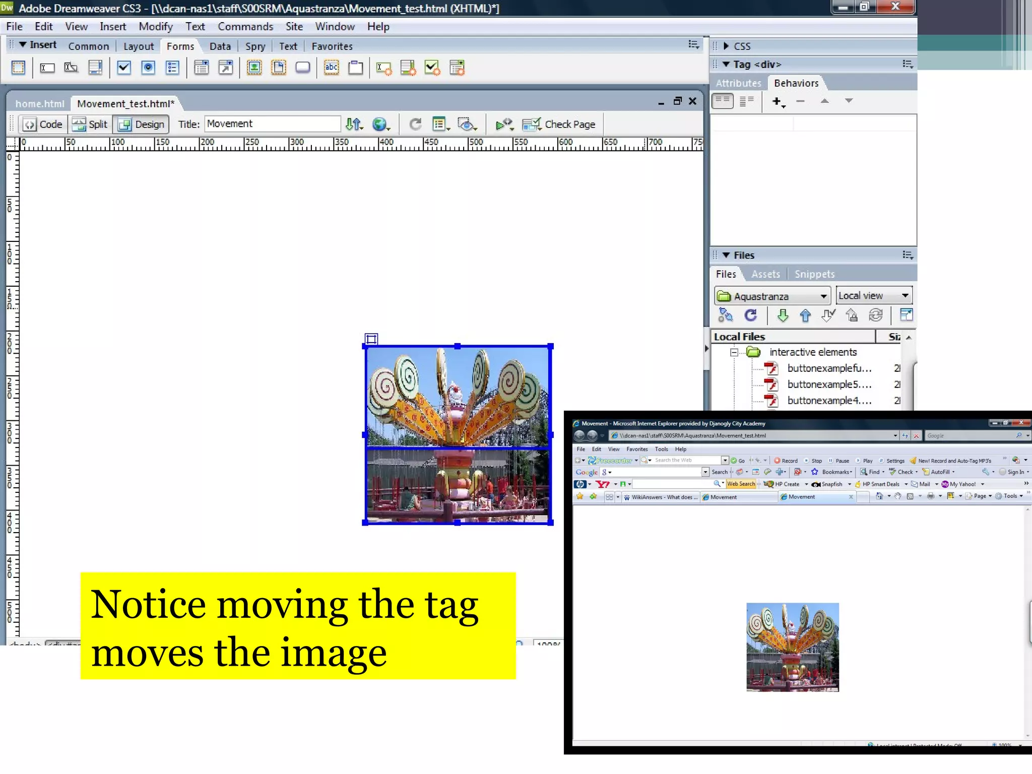 Using Ap Div Tag | PPT