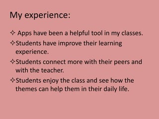 Using apps in the classroom 2 | PPT