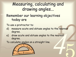 Using a protractor | PPT