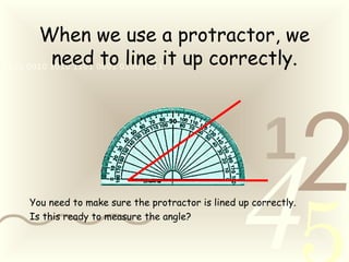 Using a protractor | PPT