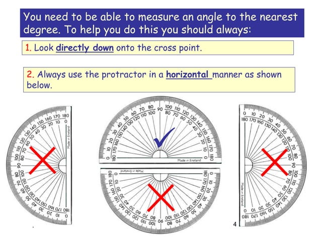 Using a Protractor | PPT | Drawing and Sketching | Arts and Crafts