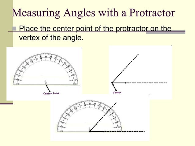 Using a Protractor | PPT | Drawing and Sketching | Arts and Crafts