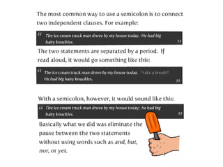 Using A Semicolon | PPTX