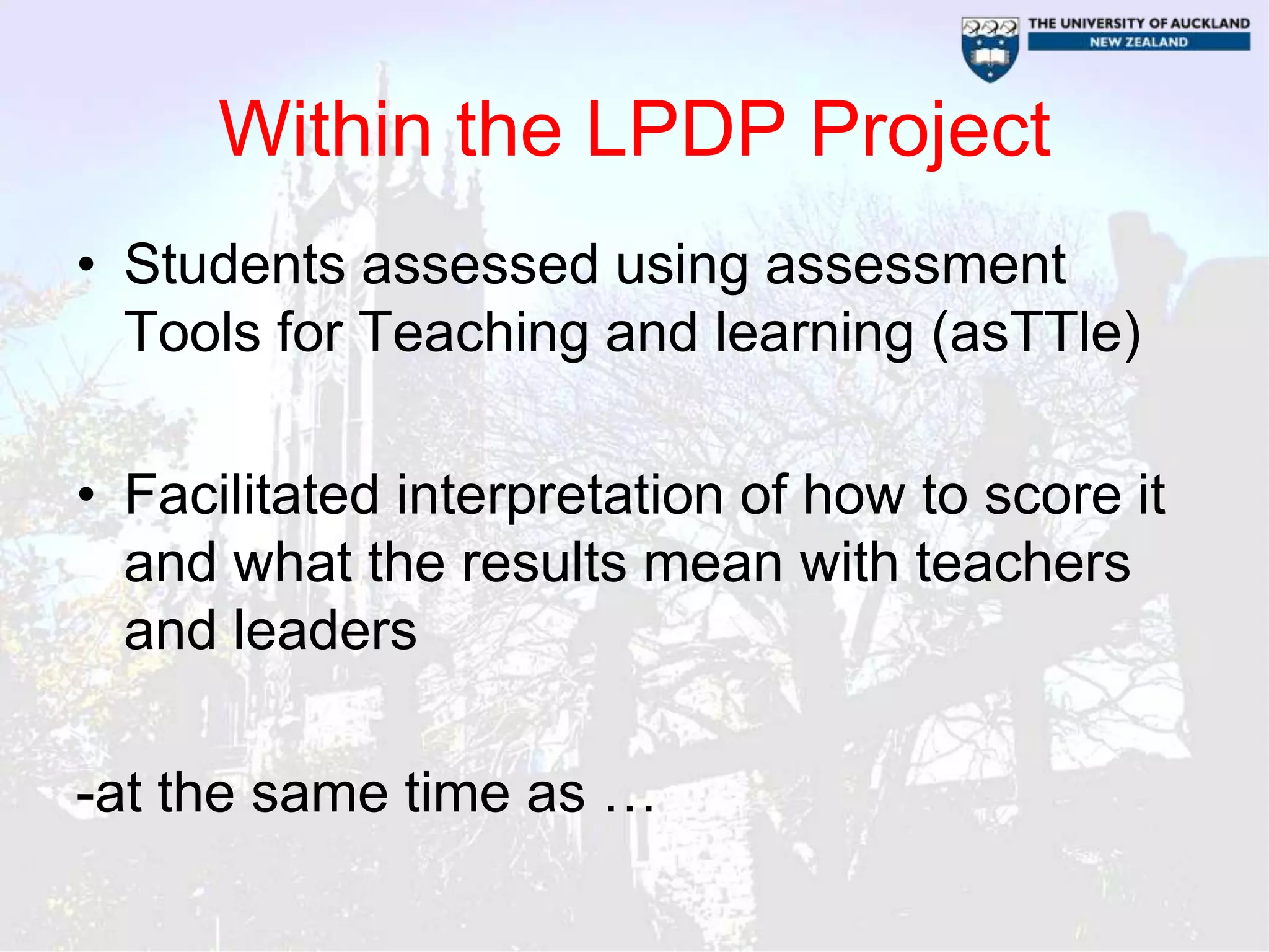 Using assessment data for improving teaching practice acer conference ...