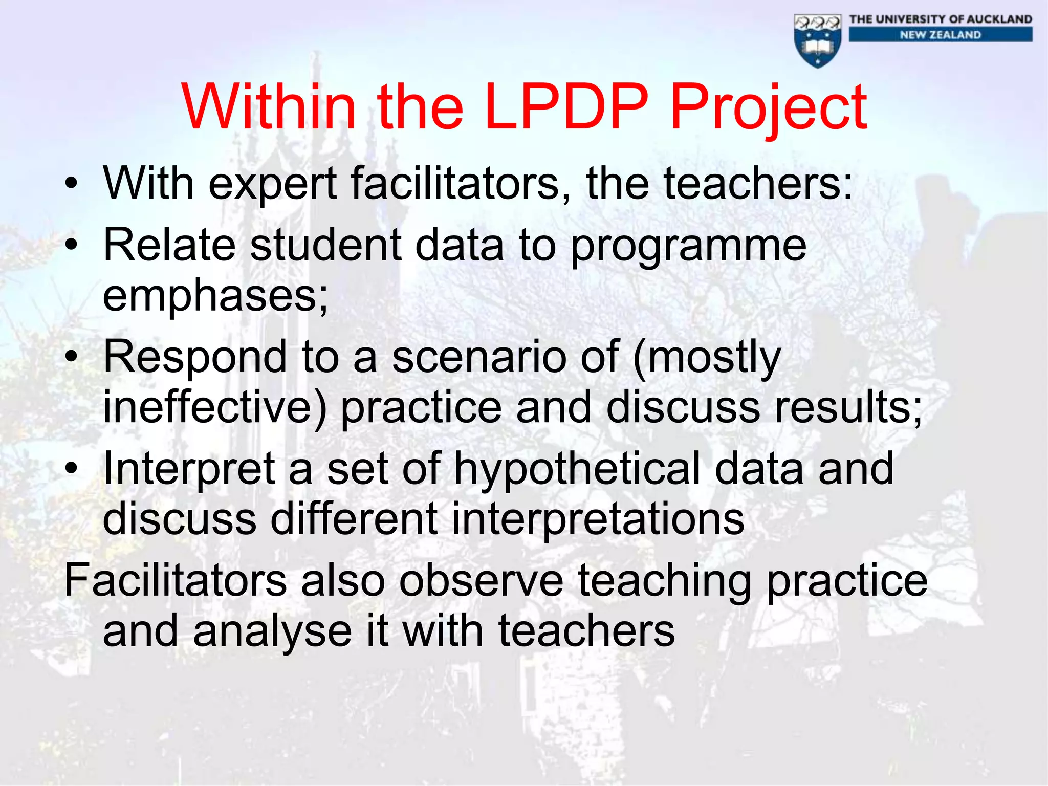 Using assessment data for improving teaching practice acer conference ...