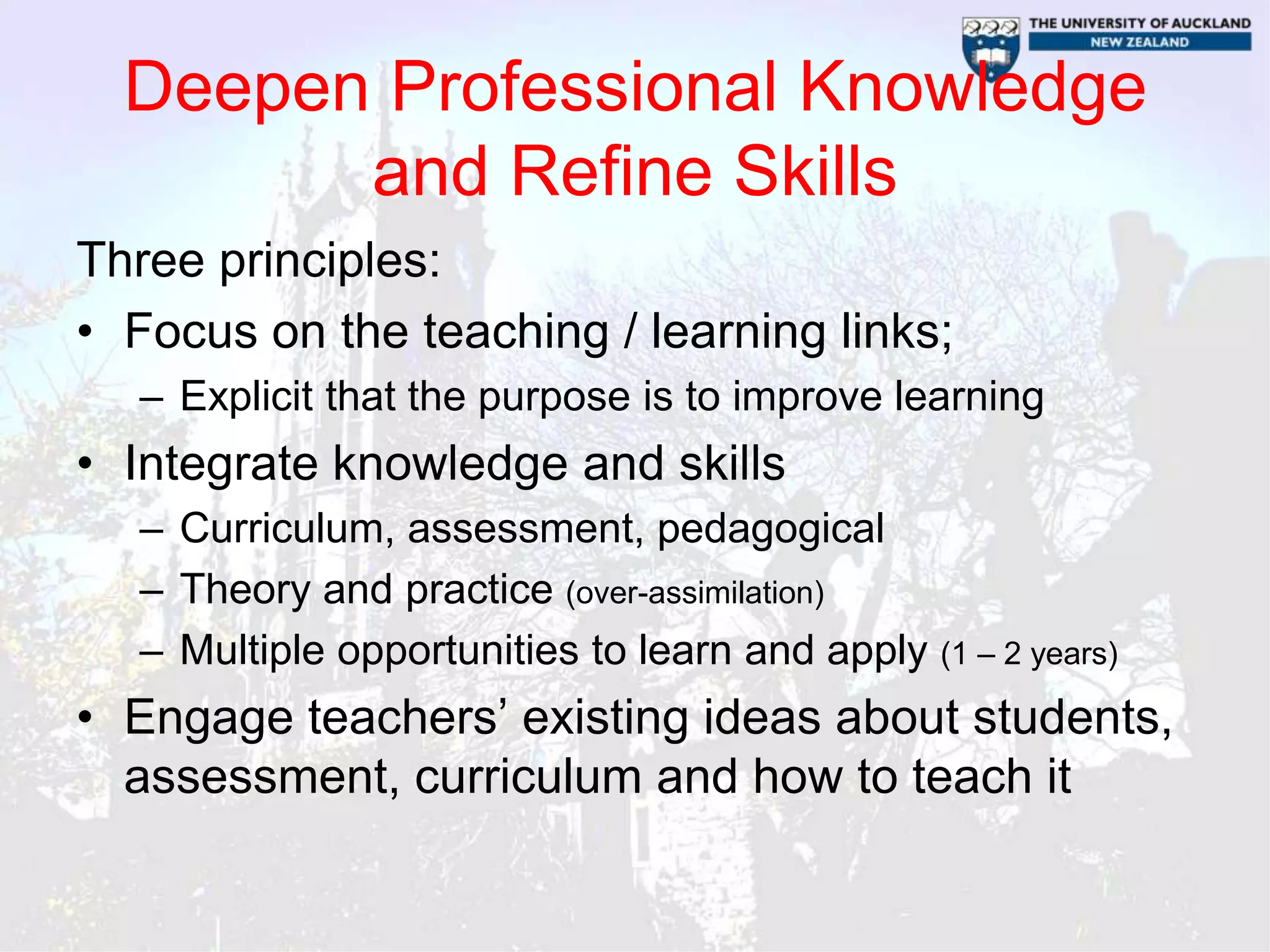 Using assessment data for improving teaching practice acer conference ...