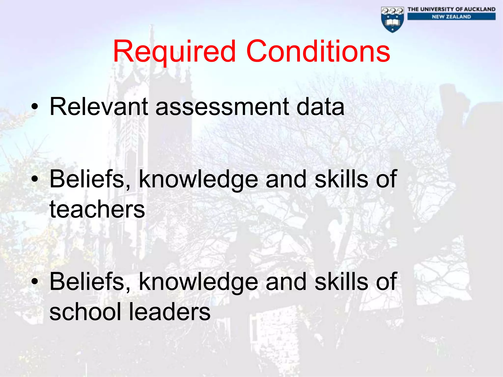 Using assessment data for improving teaching practice acer conference ...
