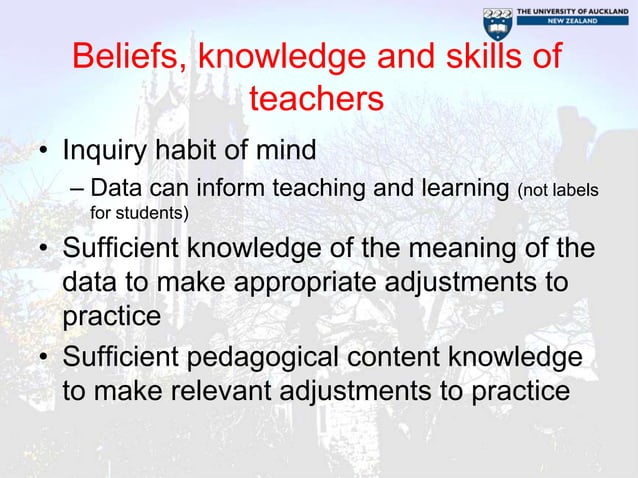 Using assessment data for improving teaching practice acer conference 2009 ppt | PPTX