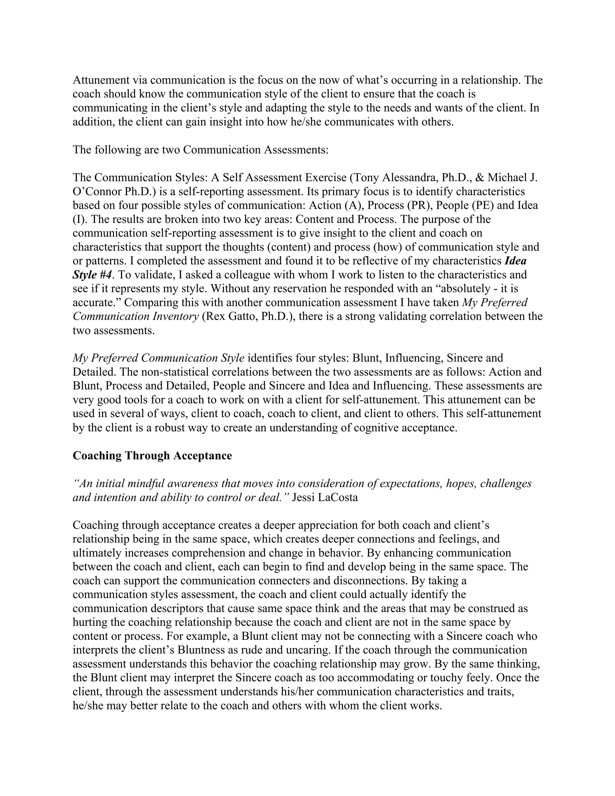Using Assessments for Coaching | PDF