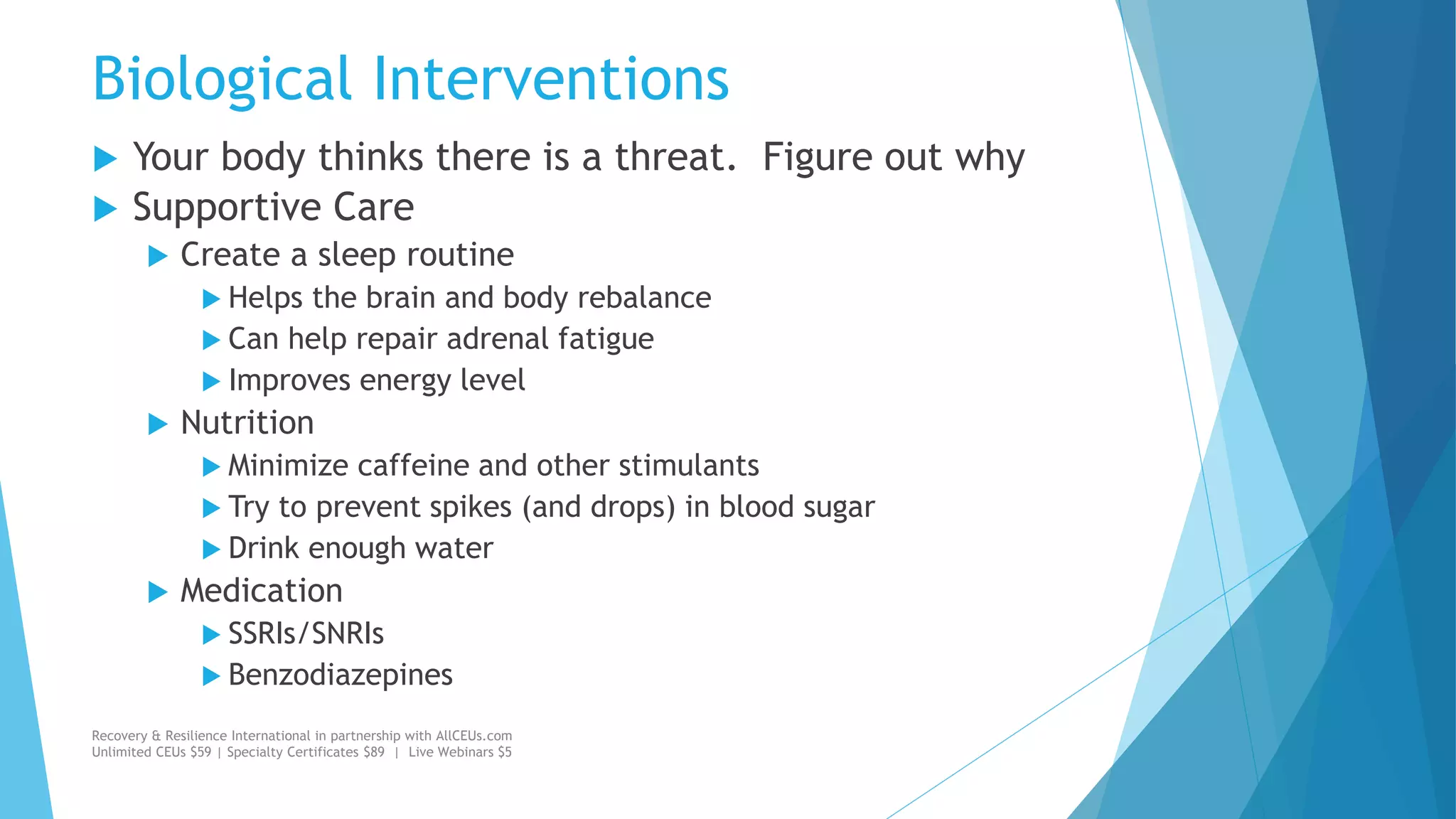 Using a strengths based biopsychosocial approach to addressing anxiety ...