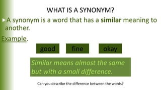 Using a thesaurus.ppt