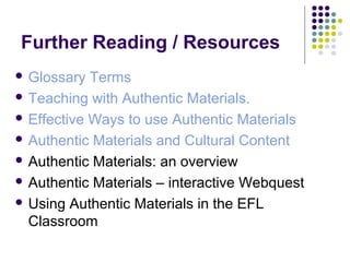 Using Authentic Materials | PPT