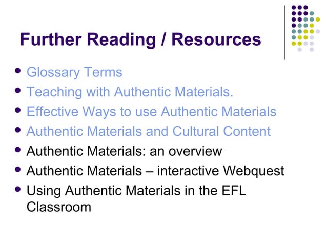 Using Authentic Materials | PPT