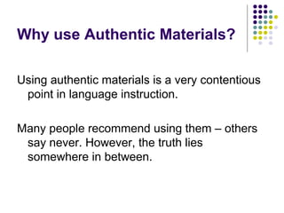 Using Authentic Materials | PPT