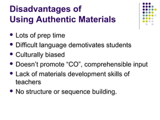 Using Authentic Materials | PPT